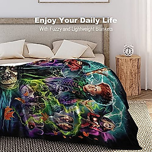 Lsolivlt Halloween Super Soft Throw Blanket Air Conditioner Blanket Air Conditioner Blanket for Couch Sofa Chair Office Travelling Camping Gift (Black1, 60''X50'')