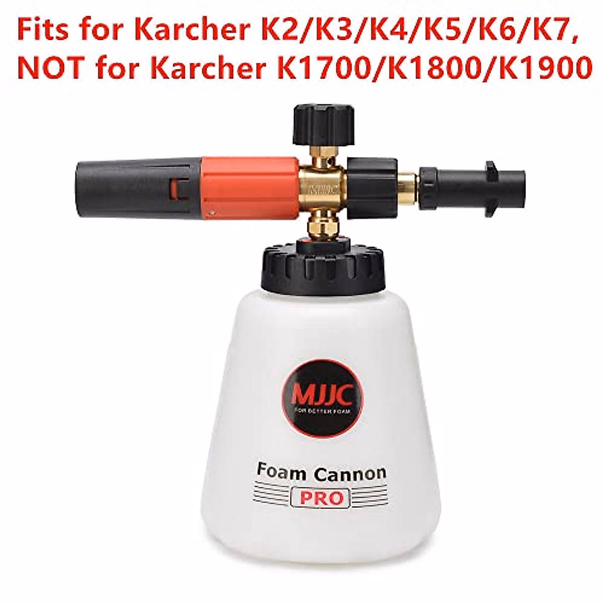 MJJC Foam Cannon PRO 2.0 for Karcher K2/K3/K4/K5/K6/K7 Pressure Washer, Karcher K Series Foam Sprayer Foam Gun NOT Fit for K1700 K1800 (Pro)