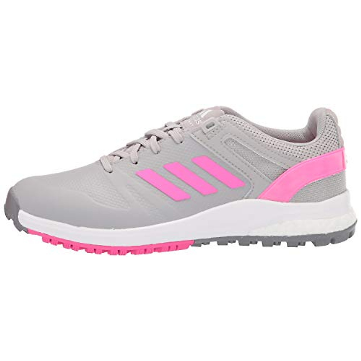 Adidas Women's Golf Shoe, Grey/Screaming Pink/Grey, 8
