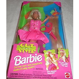 Cut and Style BARBIE Doll w Attachable Hair (1994)