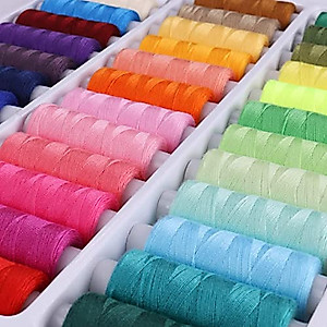 Luxbon Sewing Threads Kits 36 Colors Polyester 250 Yard Each Spools Sewing Thread Embroidery Machine Threads Quilting Thread for Hand Sewing/Machine Sewing