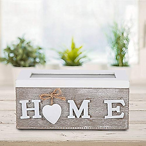 Tea Storage Box Wooden Tea Storage Organizer Box with Clear Acrylic Glass Lid Tea Bag Holder Teabag Sorter Small Items Container for Jewelry Sugar Packets(3 Compartments)