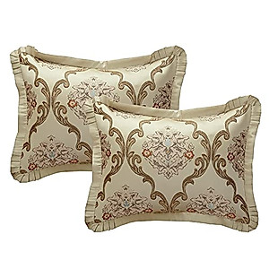 Chic Home - CS4610-AN 9 Piece Aubrey Decorator Upholstery Comforter Set and Pillows Ensemble, King, Beige