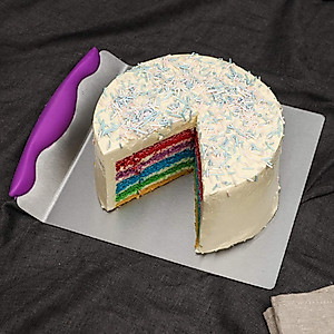 AUNMAS Cake Shovel 12 inch Stainless Steel Cake Lifter Pizza Transfer Shovel Pastry Baking Tool Tray Moving Plate Cookie Spatula Bottom Mover Scraper Dough Cutter for Baking Homemade Bread, Pie