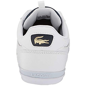 Lacoste Mens Chaymon Sneakers, White/White Leather, 9.5