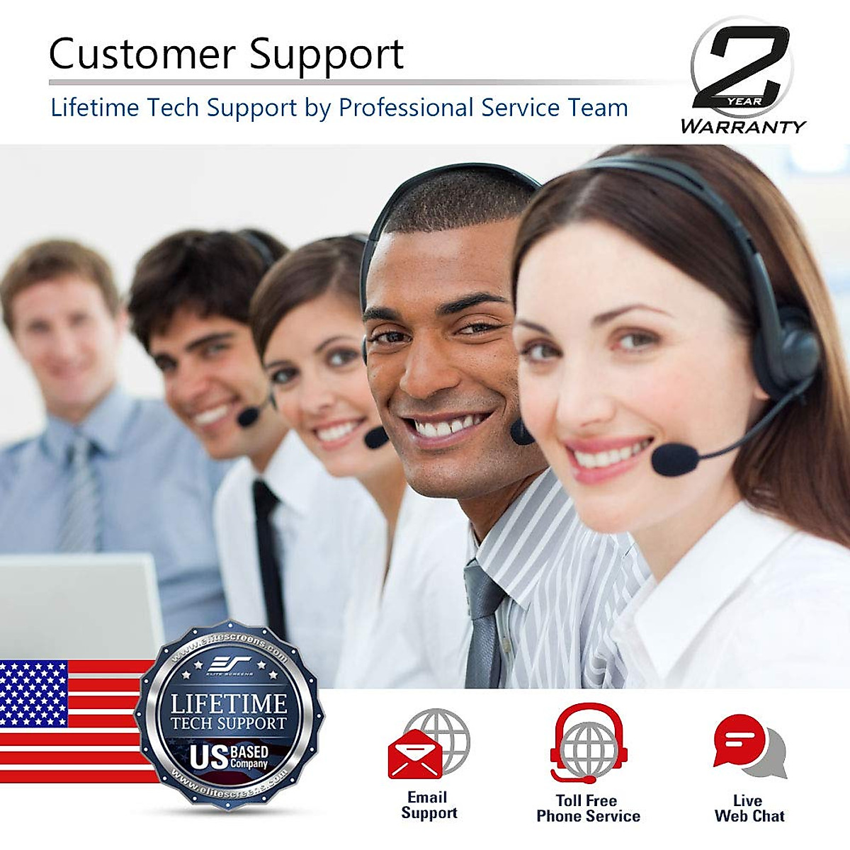 Elite Screens CineTension 2, 110-inch Diagonal 16:9, 4K/8K Tab-Tensioned Electric Drop Down Projection Projector Screen, TE110HW2