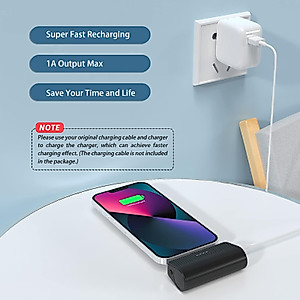 ATGIH Portable Charger for iPhone,3500mAh Ultra-Compact Small Power Bank Compatible with iPhone 6/7/8/SE/11/XR/12/12 Pro Max/13/13 Pro Max/14/14 Pro Max/14 Plus Series（Black）