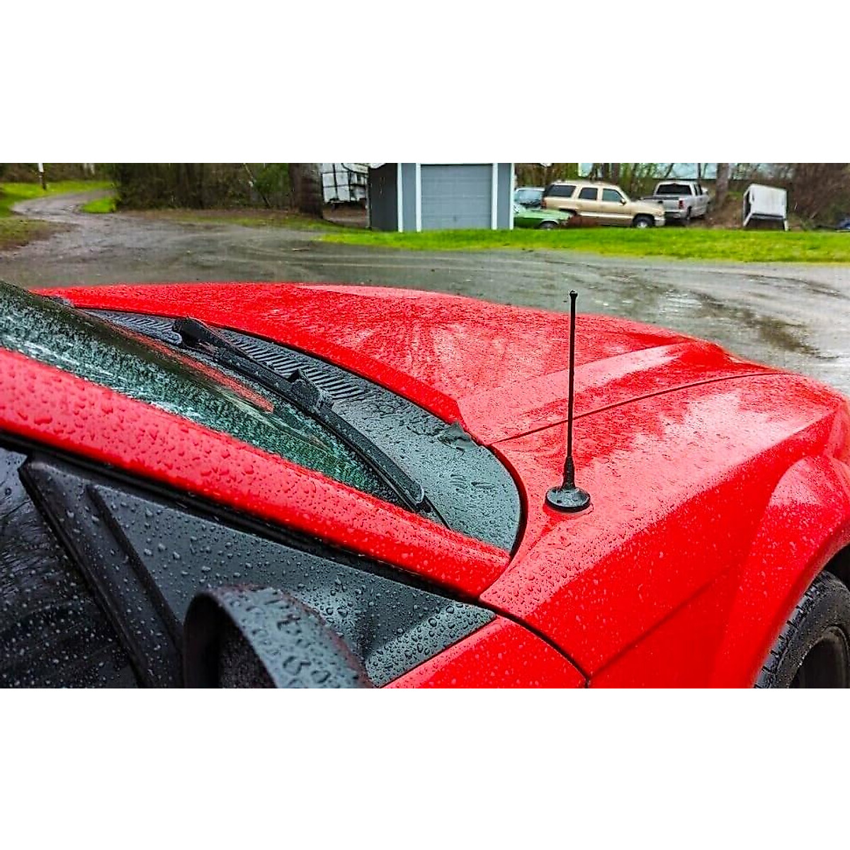 KSaAuto Short Antenna for Ford Mustang GT V6 1979-2009, 8 Inch Mustang Car Antenna Replacement Designed for Optimized AM FM Radio Reception