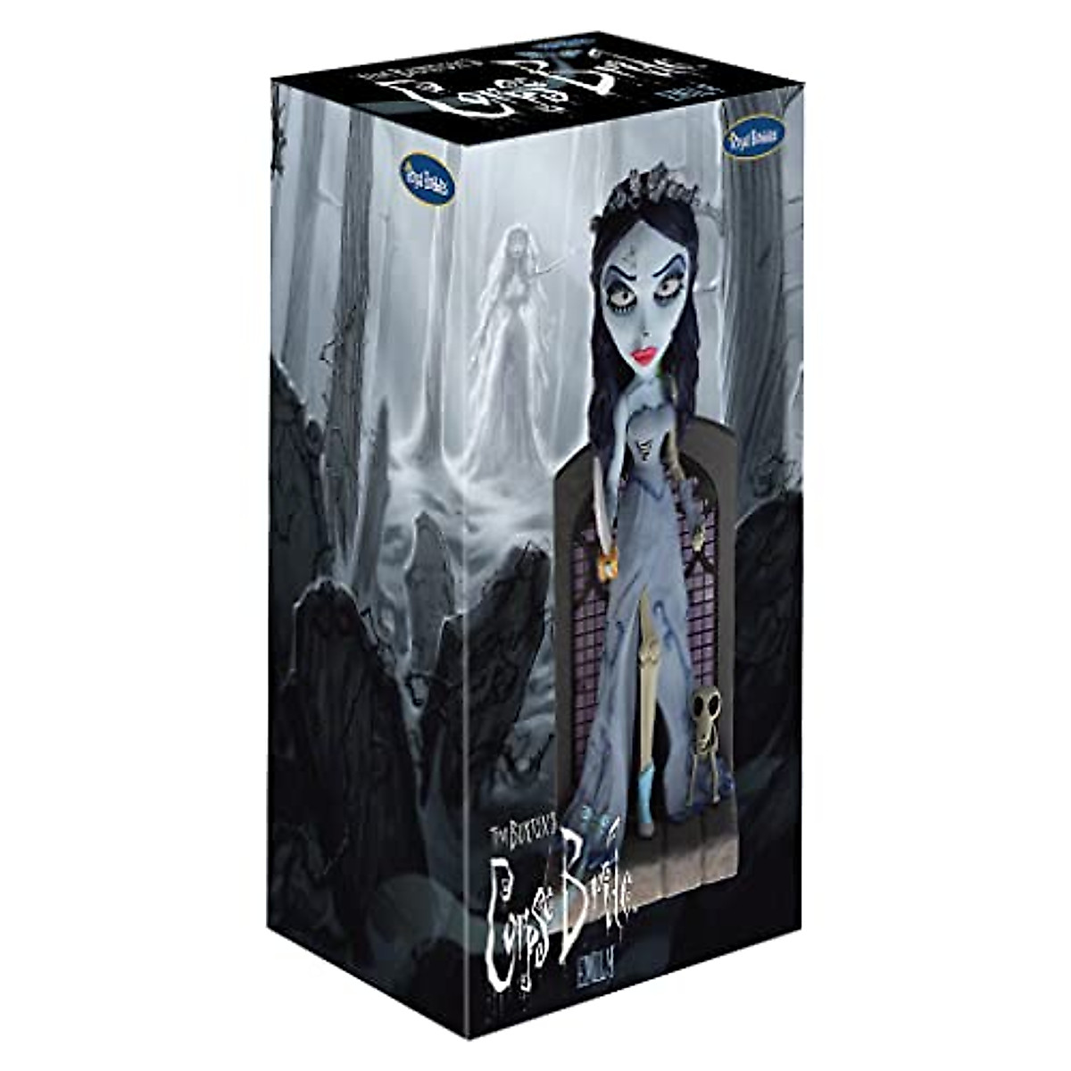 Royal Bobbles Corpse Bride Emily Bobblehead, Premium Polyresin Lifelike Figure, Unique Serial Number, Exquisite Detail