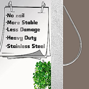 40 Pieces Picture Hangers Super Hooks, PinCute Hercules Hooks Drywall Picture Hanging Hooks Holds Up to 100lbs No Tools Need, Hang Art, Clocks, Frames or Planters