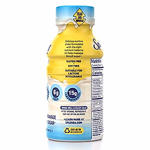 SPLENDA Diabetes Care Shakes - Meal Replacement Shake, French Vanilla, 8 Fl Oz (Pack of 24)