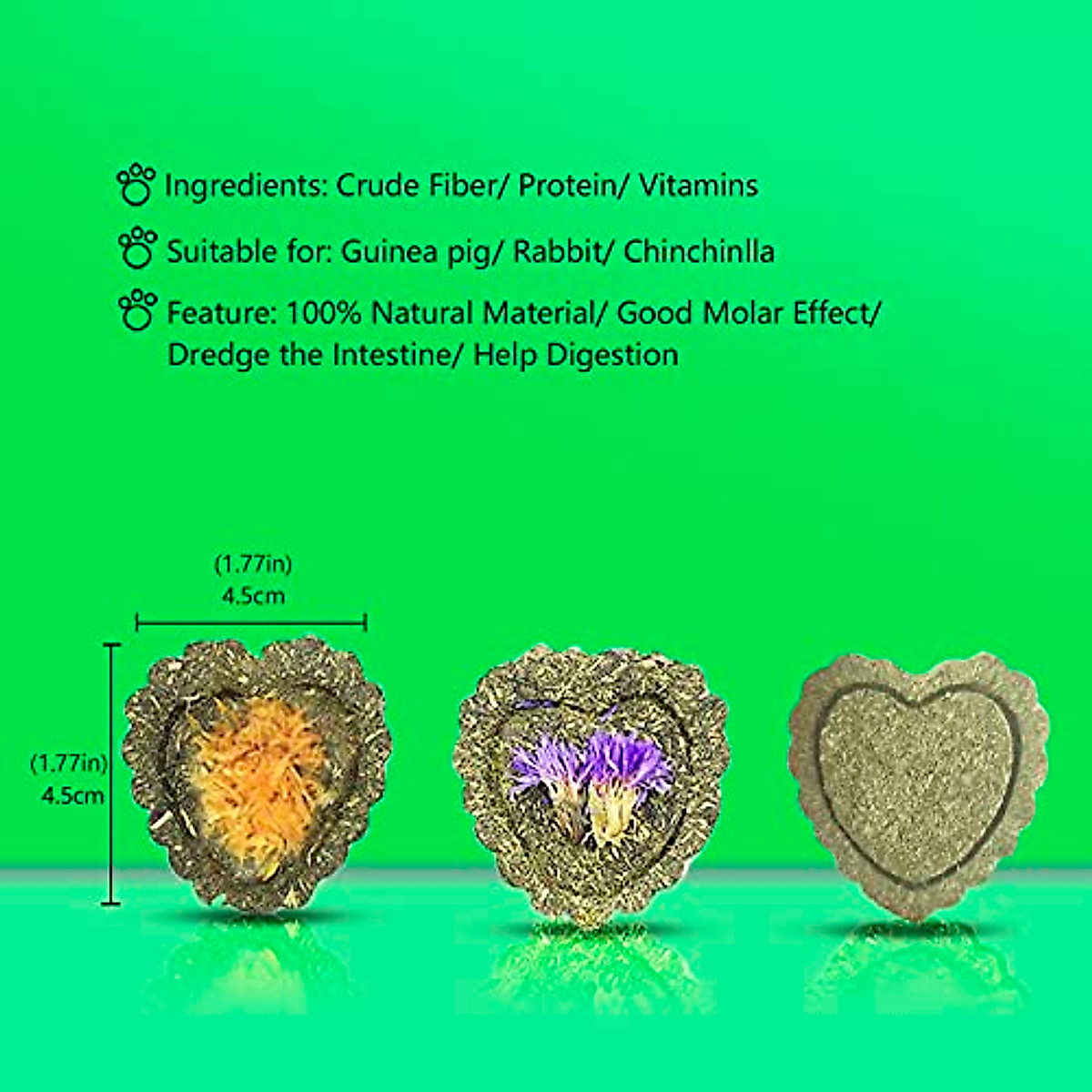 FIPASEN Rabbit Chew Toys for Teeth, 18PCS Natural Timothy Hay Chew Toy, Improve Dental Health for Bunny/ Chinchilla/ Guinea Pig/ Hamsters/ Holland Lop, Small Rodent Pet Molar Teeth Treats Toys