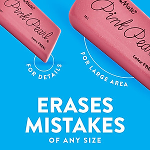 Paper Mate Erasers Pink Pearl Large Erasers, 12 Count