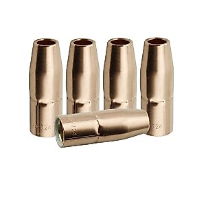 WeldingCity 5-pk Gas Nozzle 169-724 169724 1/2" for Miller Millermatic M-25 M-40 and Hobart MIG Welding Guns