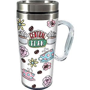 Spoontiques - Insulated Travel Mugs - Acrylic and Stainless Steel Drink Cup - Friends - Central Perk