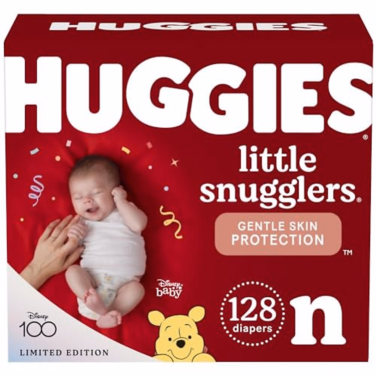 Huggies Newborn Diapers, Little Snugglers Baby Diapers, Size Newborn (up to 10 lbs), 128 Count