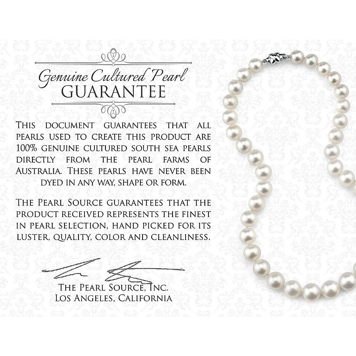 THE PEARL SOURCE 14K Gold 10-11mm Round Genuine White South Sea Cultured Pearl Sally Earrings for Women