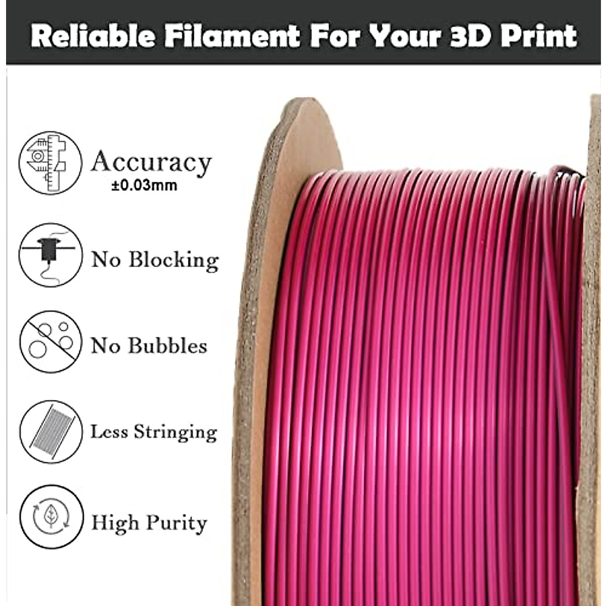 PLA 3D Filament , DB PLA Filament 1.75mm Accuracy +/- 0.03 mm Fit Most FDM Printer，3 Colors in 1 Dual Color Co-Extrusion 3D Filament 1kg Filament (2.2lbs)
