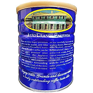 Alto Grande Super Premium Coffee Ground, Single Origin, Puerto Rico, 8.8 Ounce Canister