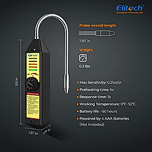 Elitech WJL-6000S Freon Leak Detector Halogen Refrigerant Tester AC Leak Sniffer R22 R410A R134A R1234YF