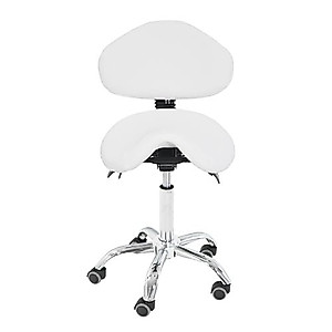SkinAct® Esthetician Saddle Stool (White)