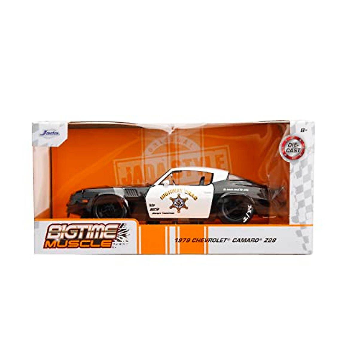 Big Time Muscle 1:24 1979 Chevy Camaro Z28 Die-Cast Car, Toys for Kids and Adults (Police Colors)