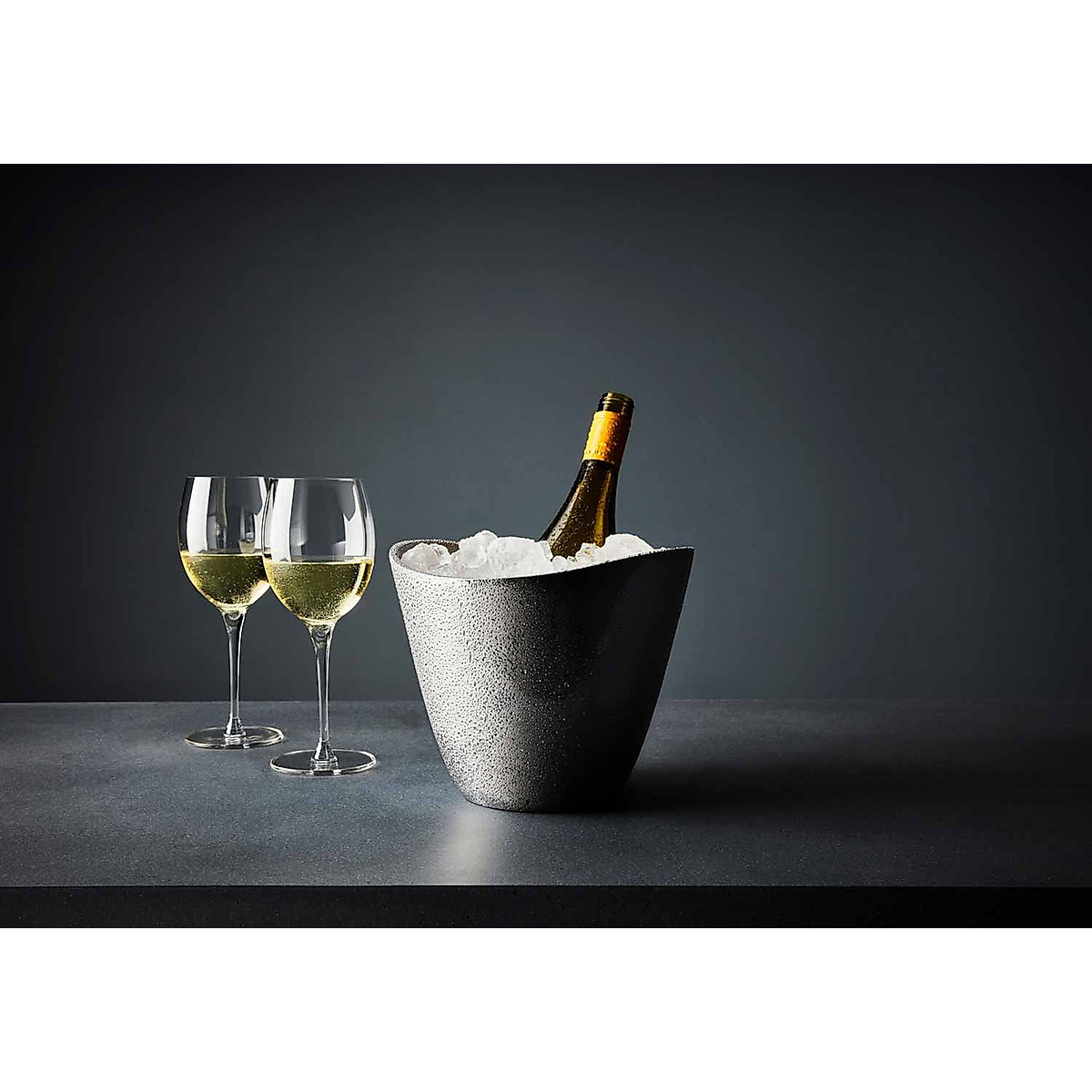 nambe Vie Champagne Bucket | Wine & Champagne Cooler for Parties, Dinner, Kitchen, Bar Cart | Insulated to Keep Wine & Beverages Cold | Gift for Wine Enthusiasts | Made of Metal Alloy