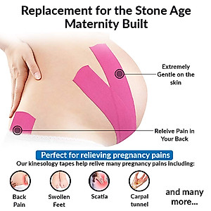 Back & Bump Comfort Pregnancy Tape - Maternity Belly Support Tape | #1 Pregnancy Gifts For Women, Pregnancy Belt - Gift for Expecting Mom (Black)