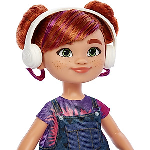 Mattel Karma’s World Switch Stein Doll with Headphones Accessory, Red Hair & Blue Eyes