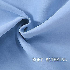 DECOVSUN Sky Blue Valances for Windows 52X18 Inches Blackout Thermal Insulated Valance with Grommet Top for Kitchen Living Room Short Straight Drape Valance for Bedroom Kids Room 1 Panel