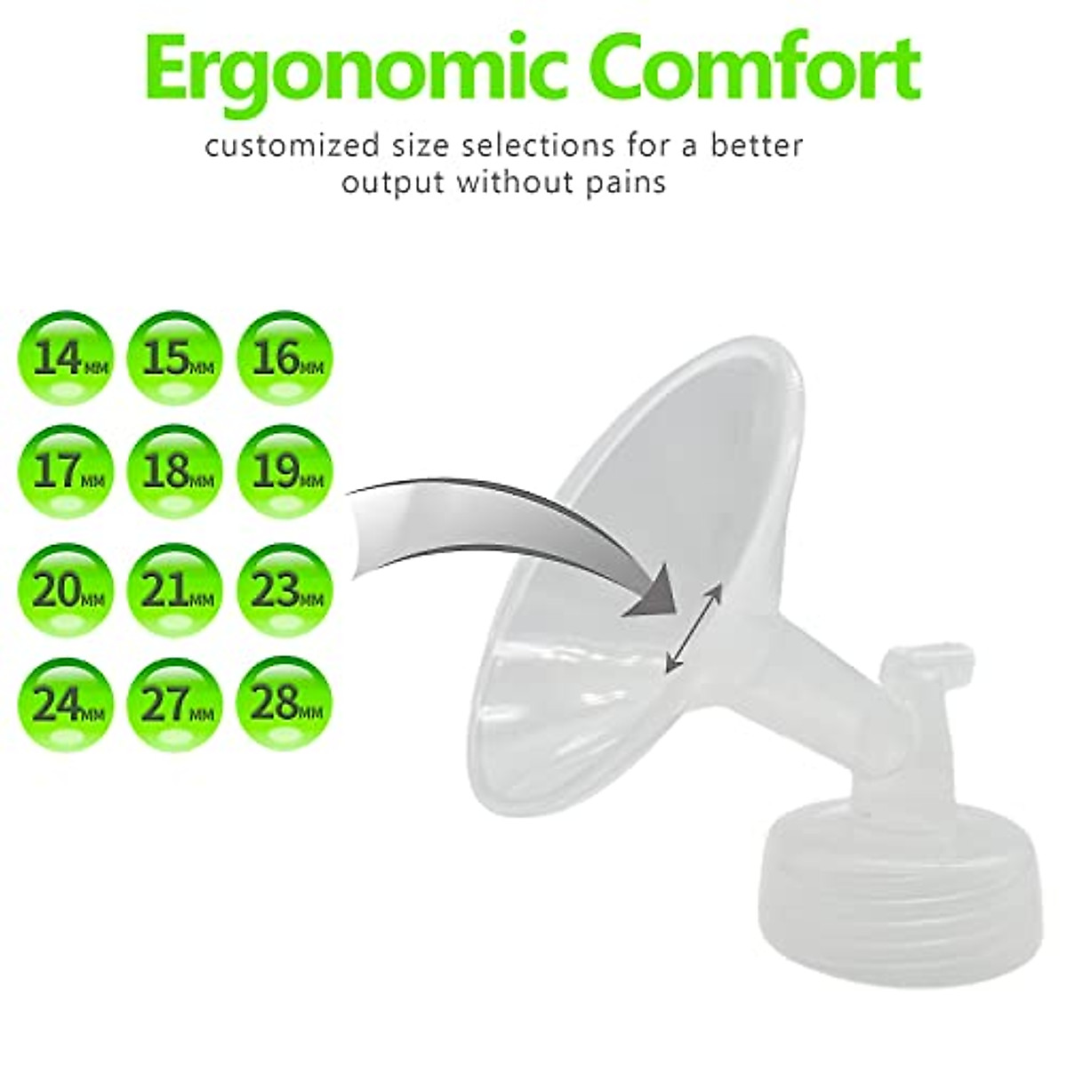 Belmikal 18mm 1 pc Flange Compatible with Spectra S2 Spectra S1 9 Plus Ameda MYA Motif Luna Breastpumps Replacement to Spectra Pump Parts and Spectra Flange. Compatible with Spectra Parts/Accessories