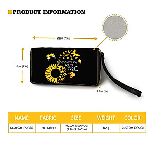 SCRAWLGOD Butterfly Women Wallets RFID Blocking Leather Wristlet Zipper Around Organizer Large Travel Card Holder Purse