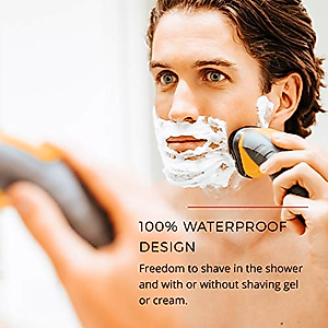 Remington Virtually Indestructible Rotary Shaver 5100, Electric Razor for Men, 100% Waterproof Design, Yellow