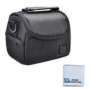 Small Soft Padded Camera Equipment Bag / Case for Canon, Nikon, Sony, Samsung, Olympus, Pentax, Panasonic & More + Microfiber Cloth