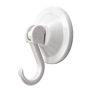 NL Home 4-Pack Suction Cup Hooks for Bath or Shower, Wreath Hangers for Glass Door or Window, White