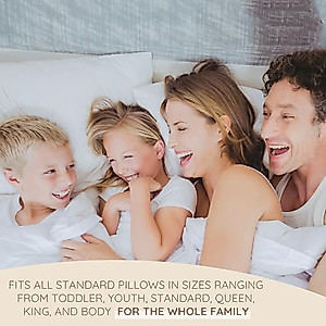 MakeMake Organics Organic Pillowcase Toddler (Set of 2) GOTS Certified Organic Cotton Toddler Pillowcase Zippered Breathable Non Toxic Fits 13x18 Toddler Travel (14x19, Pearl White)