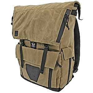 GREY GHOST GEAR Gypsy, Backpack, Field Tan, Waxed Canvas, 19"x16"x4.5"