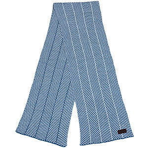 GALLERY SEVEN Winter Scarf for Men, Soft Knit Scarves, in an Elegant Gift Box - Lightt Blue/White - One Size