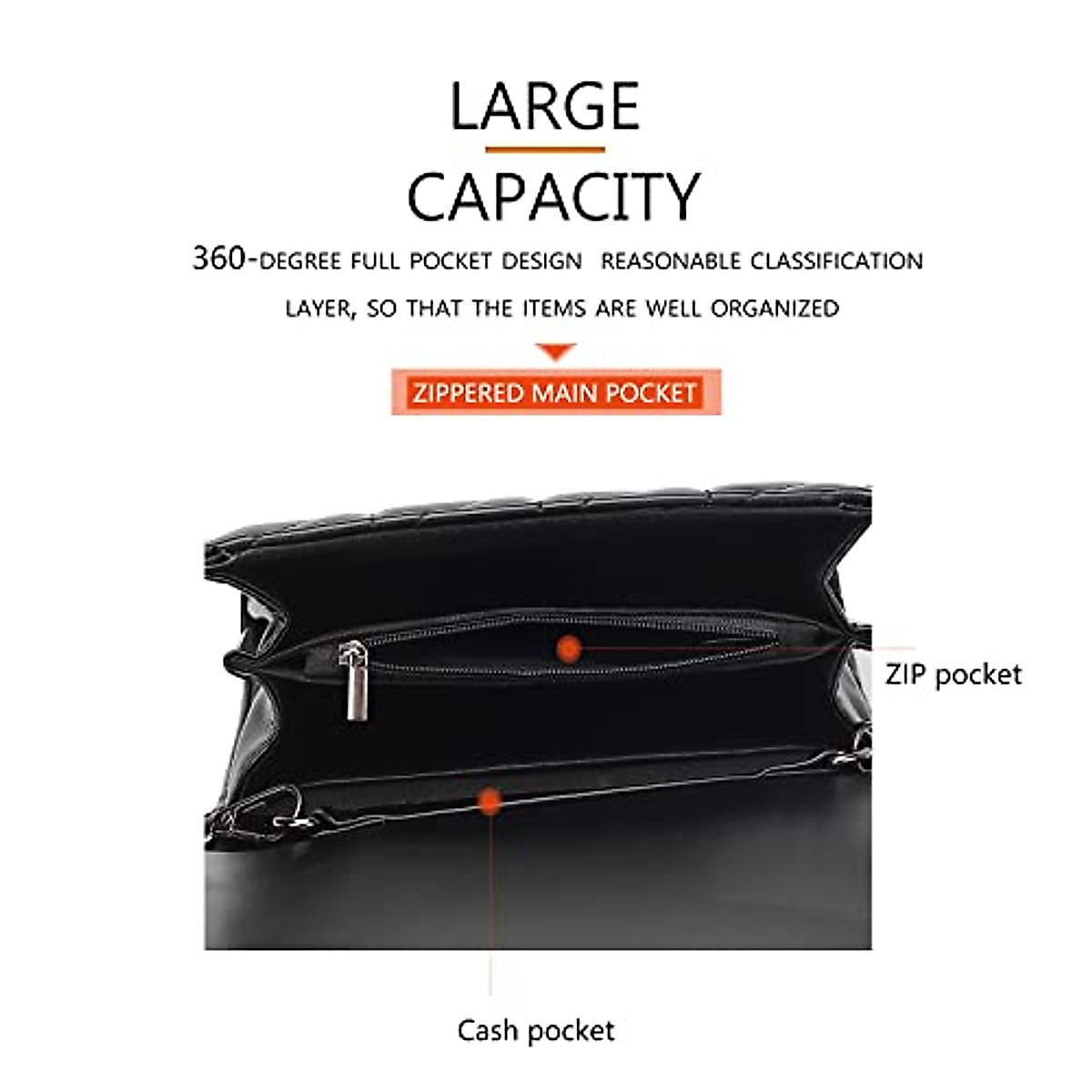 Ginsyuli Small Women Leather Crossbody Bag for Iphone Clutch Purse Black Designer Shoulder Bag black crossbody purse (BLACK 2)