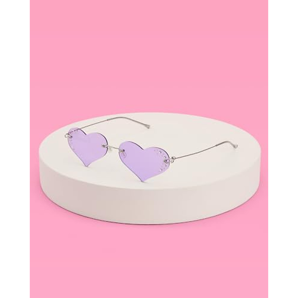 xo, Fetti Purple Heart Rhinestone Sunglasses | Bachelorette Party Sunnies, Birthday Girl Decorations, Guts Concert Accessory, Rave Y2k Supplies, Festival