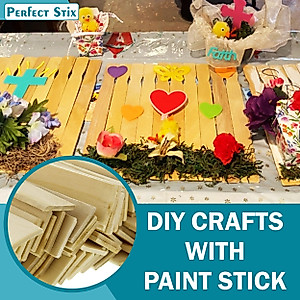 Perfect Stix - PAINT12-100 12" Wooden Paint Paddle Stirrer Sticks Length (Pack of 100)