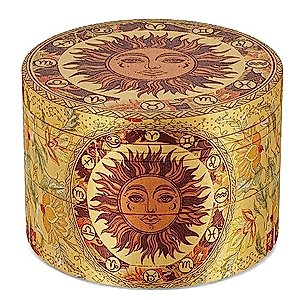 MIDOAIS Large Size Spice Grinder 2.5inch, Boho Sun Moon Grinder Brown