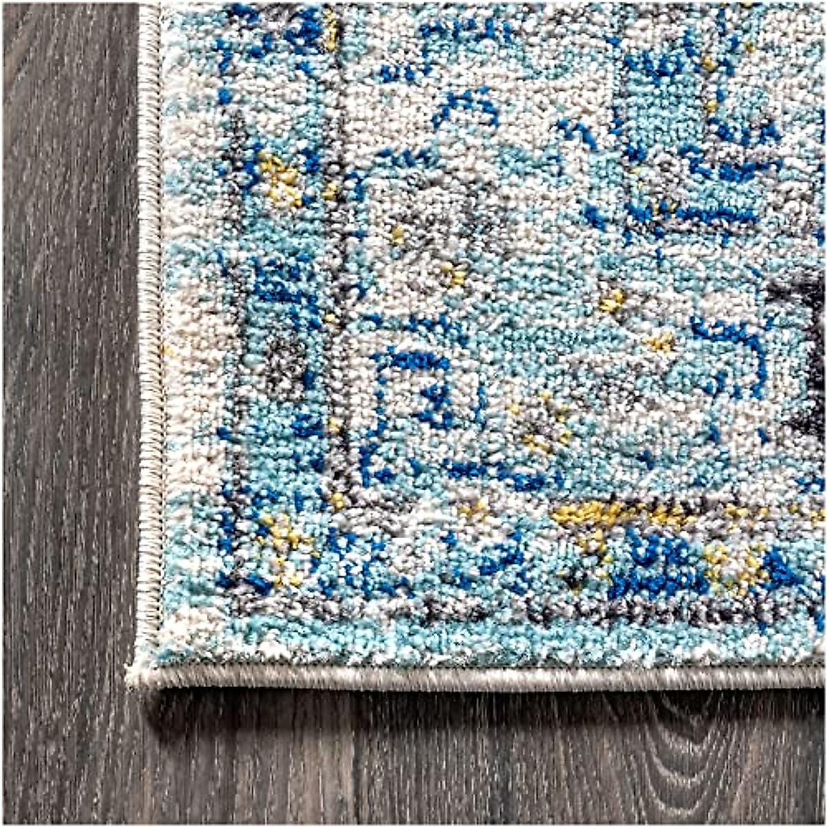 JONATHAN Y Modern Persian Boho Vintage Medallion Cream/Blue 3 ft. x 5 ft. Area-Rug, Bohemian, Easy-Cleaning, for Bedroom, Kitchen, Living Room, Non Shedding (MDP202A-3)