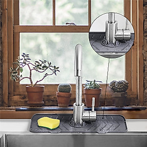 Omilife - Sink Splash Guard, Faucet Splash Guard, Splash Guard for Sink, Kitchen Sink Splash Guard, Silicone Sink Mat (1 PCS)