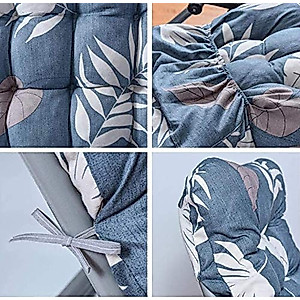 67 Inch Patio Lounge Chair Cushion, Indoor/Outdoor Floral Printed Lounger Cushions with Ties and Top Cover Non-Slip High Back Chair Cushions