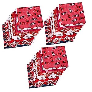 BESTOYARD 90 Sheets Valentine's Day Cloth Group Valentine's Day Fabric DIY Patchwork Fabric Draping Fabric for Wedding Quilting Fabric Heart Sewing Fabric Decorative Fabric Box The Fabric