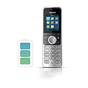 Yealink W53P Cordless DECT IP Phone and Base Station, 1.8-Inch Color Display. 10/100 Ethernet, 802.3af PoE, Power Adapter Included