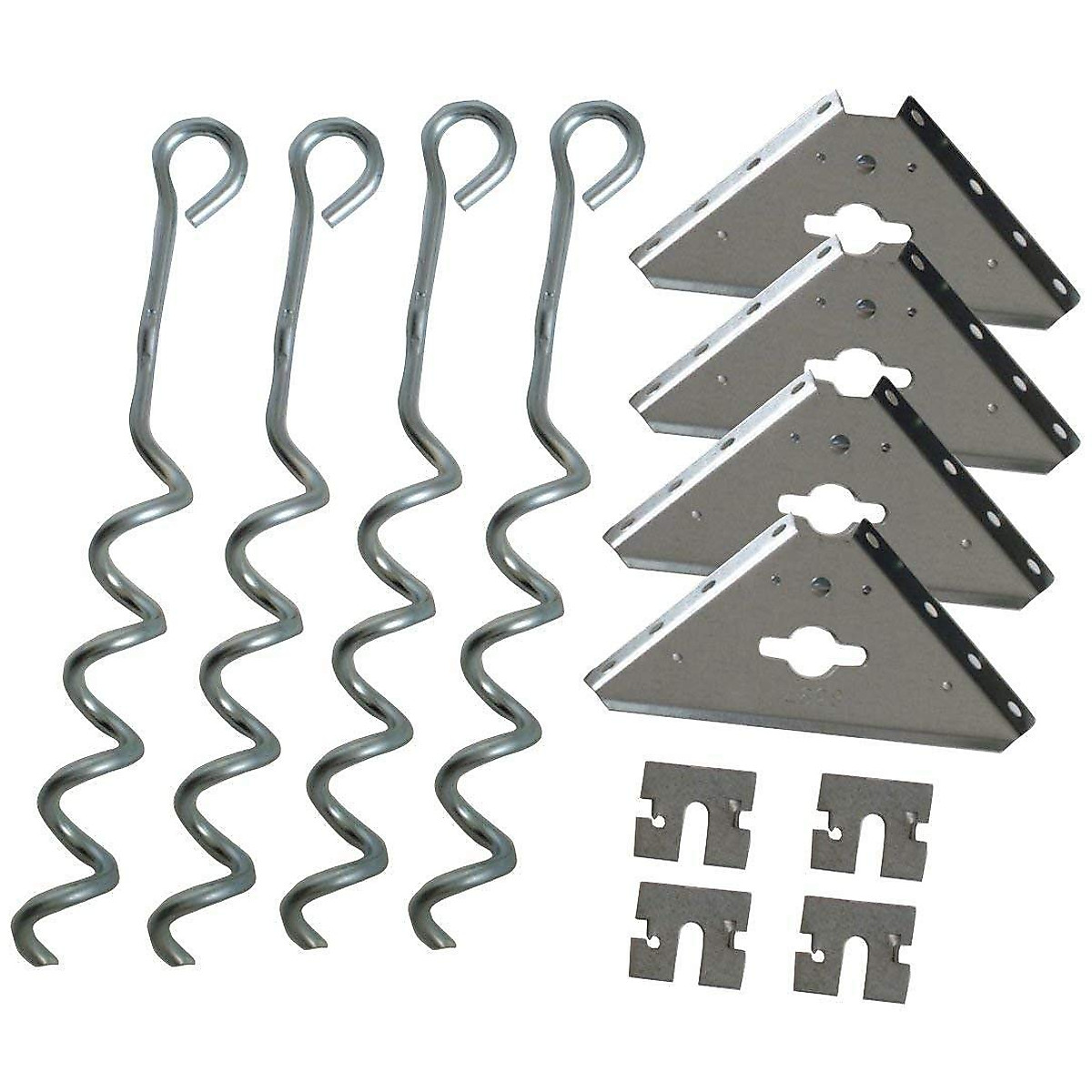 Arrow Shed AK600 Earth Anchor Kit, Steel-stainless