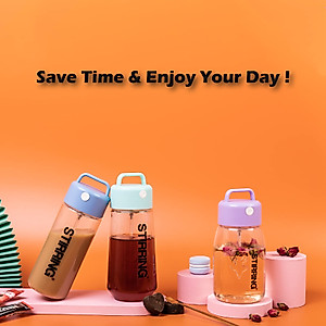 daasigwaa Electric Protein Shaker Bottle, BPA-free & Leak-Proof Vortex Mixer, Self Stirring mug, Electric Auto Mixing cup for Office/Kitchen/Travel/Home Coffee/Tea/Hot Chocolate/Milk(13.5oz pink)