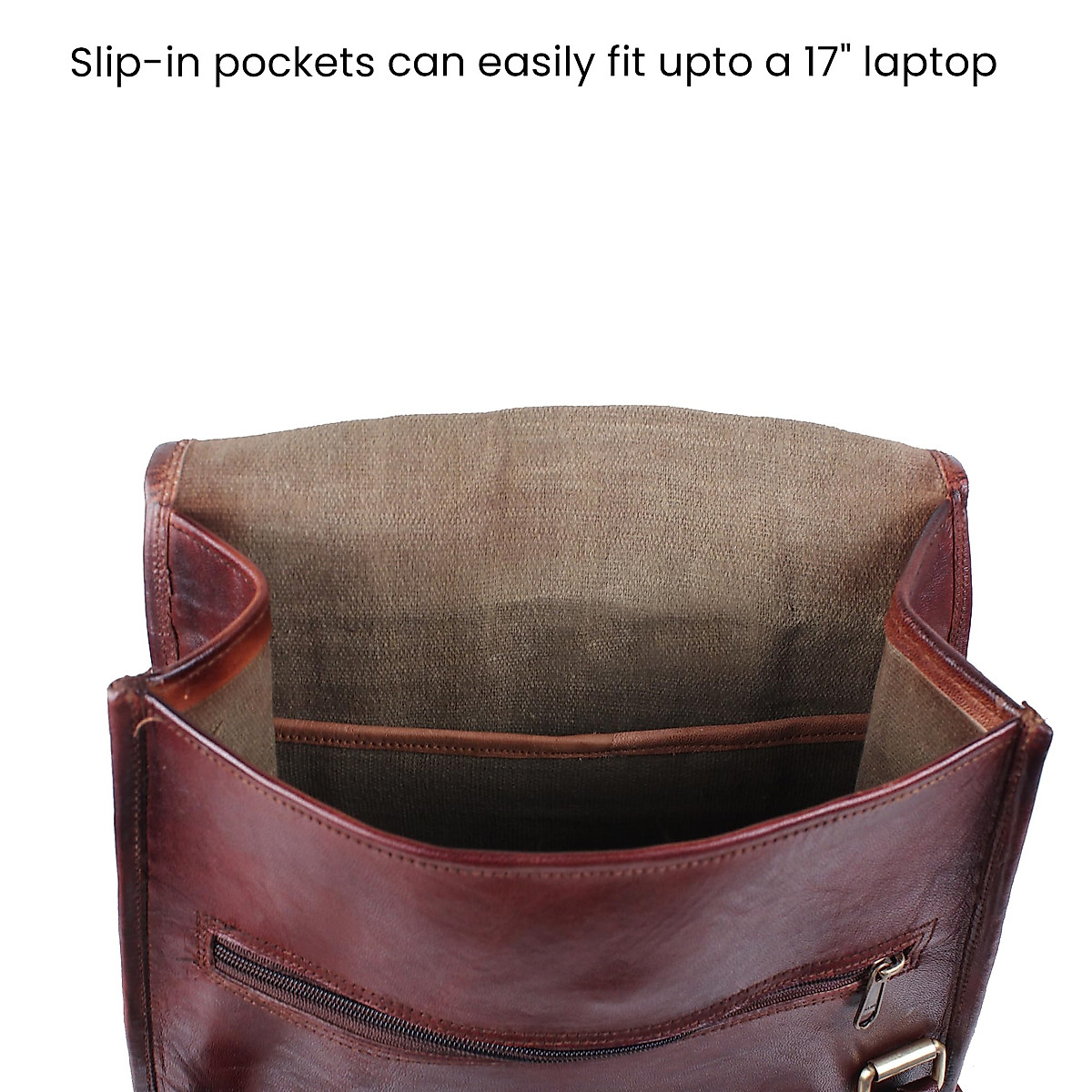 Handmade World Vintage Full Grain 21 Inch Leather Laptop LARGE Backpack Casual Bookbag Daypack Camping Travel Rucksack Knapsack